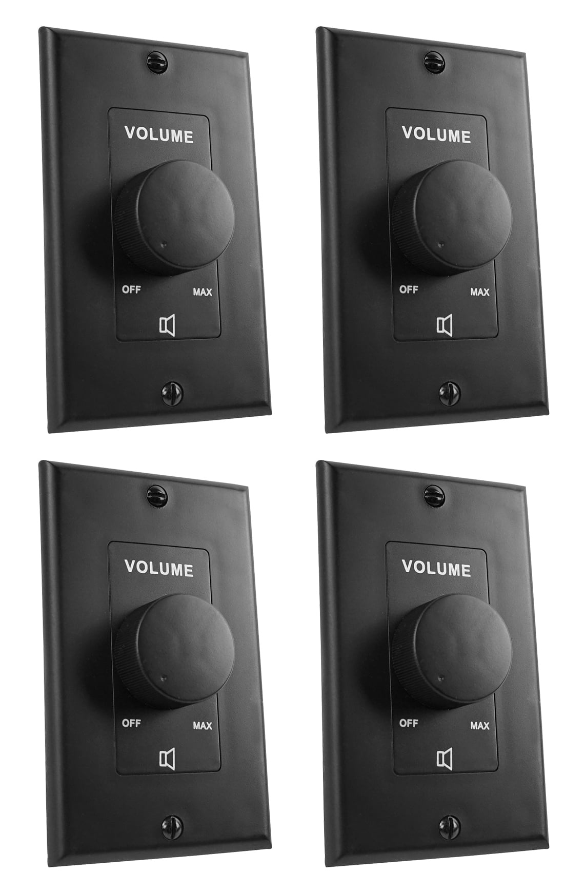 (4) Rockville VOL7035 Black 35w 70v Wall Volume Control Zone ...