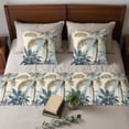 Bed Runner for King Size Bed, Palm Tree Beach 3 Pcs Bedding Runner Set ...