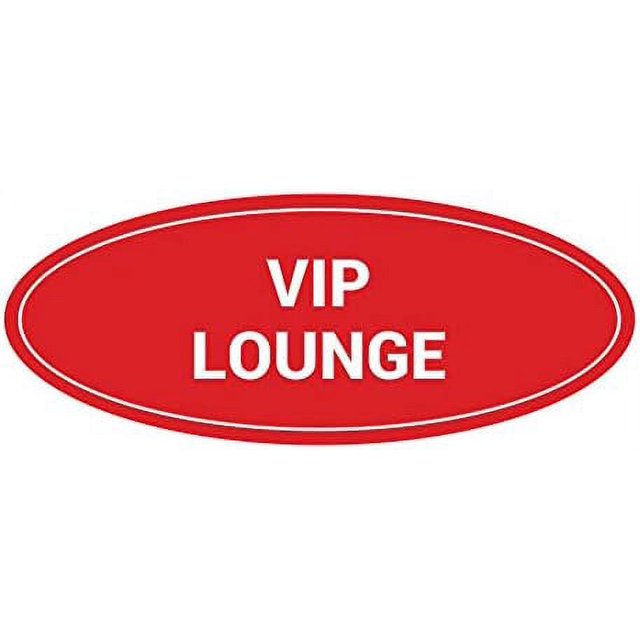 oval vip lounge sign (red) - small - Walmart.com