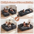 104" Boneless sofa,Sectional Compressed Couch with Chaise, Deep Seat ...
