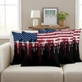 Abstract Art American Flag Throw Pillow Covers 20 x 20 Inch Pillow ...