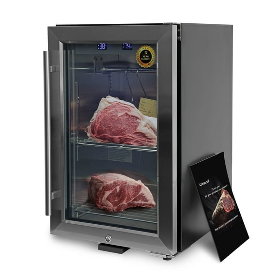 SteakAger PRO 20 Home Beef Dry-Aging Fridge, 20Lbs Capacity, Black ...