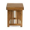 GDF Studio Karyme Outdoor Acacia Wood Folding Side Table, Teak ...