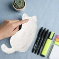 Dtchengua Cute Cat Plush Pouch，Zipper Bag for Makeup Brushes， Pens ...