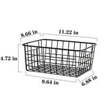 Kitchen Metal Wire Baskets with Handles Food Storage Organizer ...