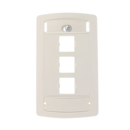 Commscope UNF-D-3P-WH Face-Plate, 3-Port, Designer w/ Labels, White (10 ...