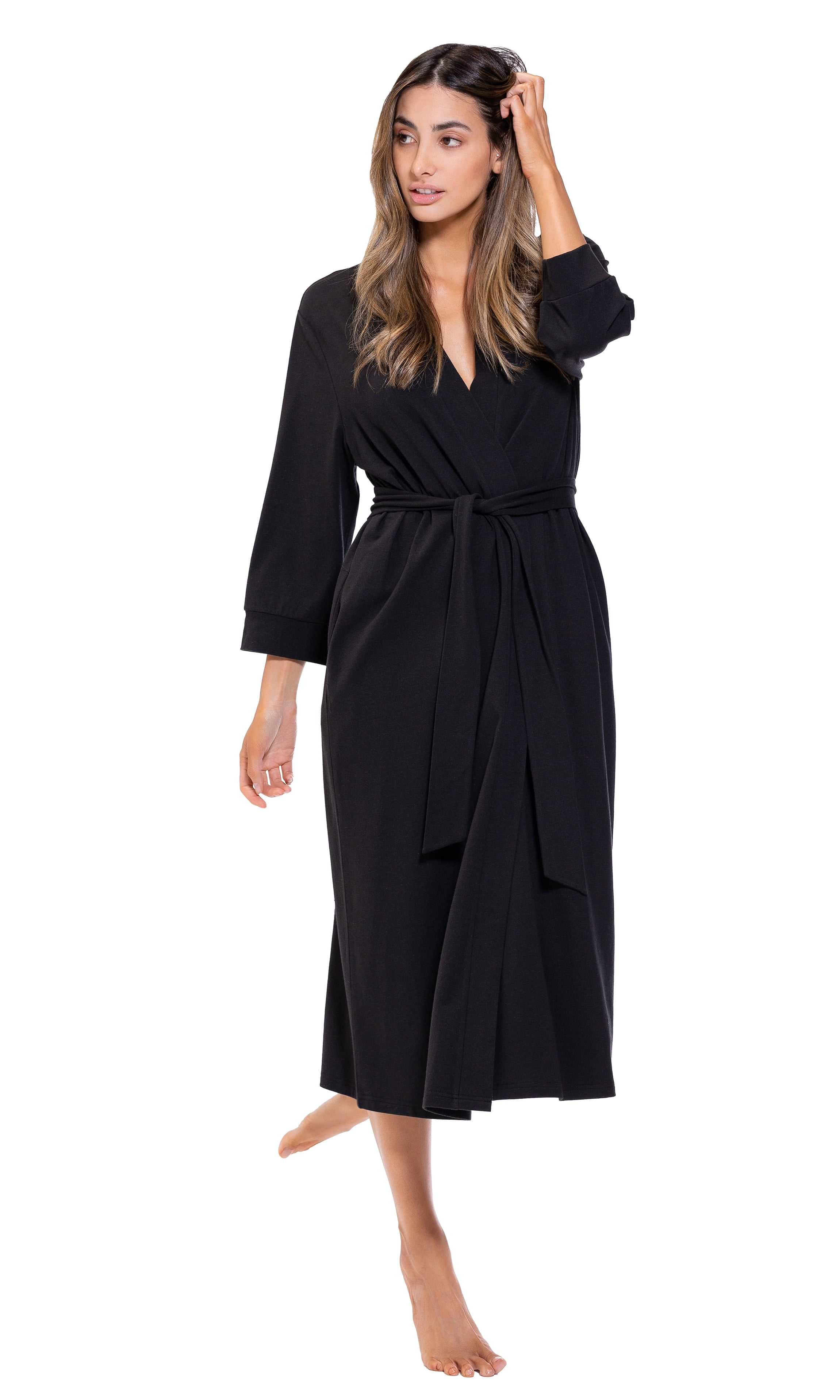 Turquaz Lightweight Kimono robes for Women Cotton Soft Knit robe, Long ...