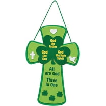 Fun Express 12 Pieces Color Your Own Shamrock Trinity Cut Out, Crafts ...