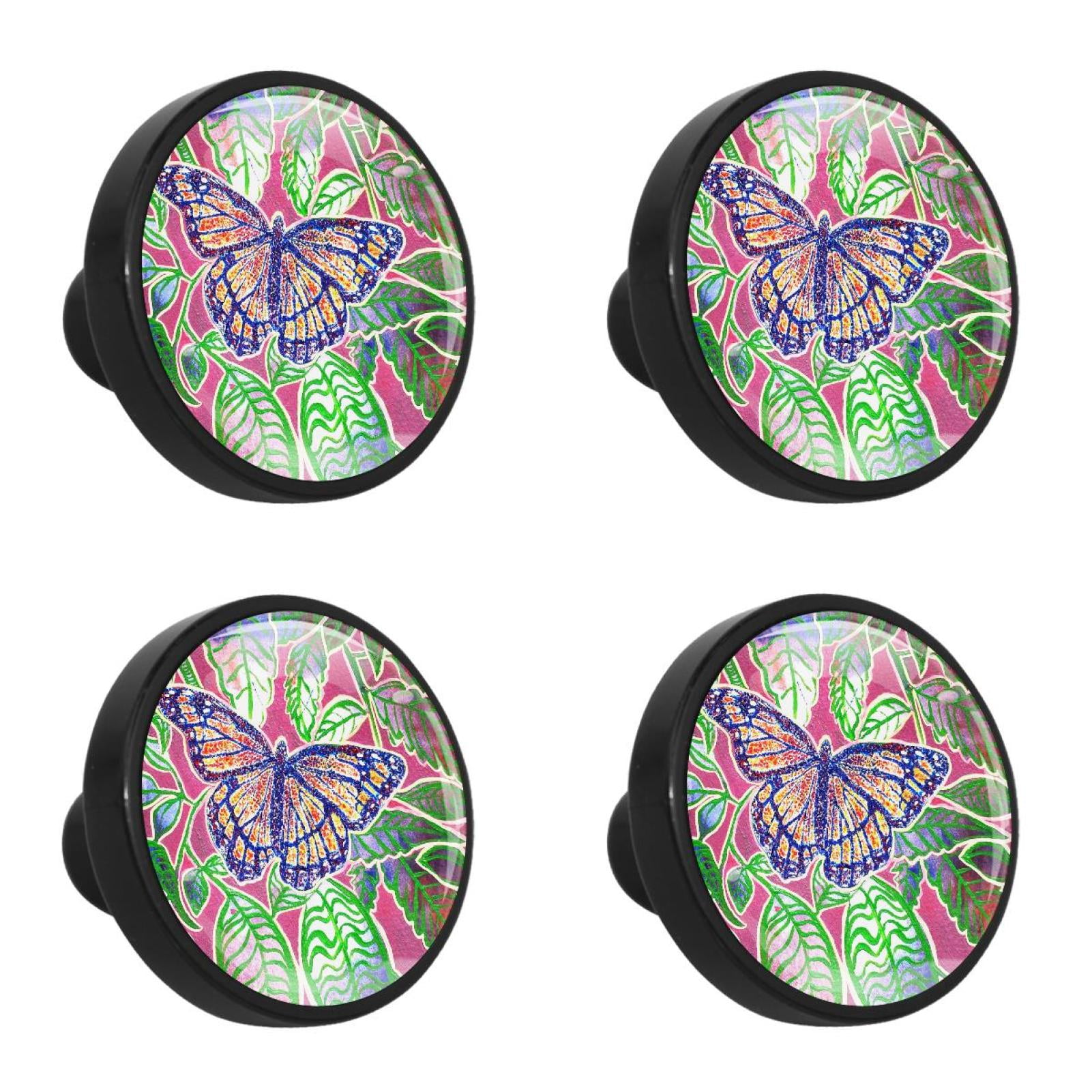 4 Pcs Butterfly Knobs for Kitchen Cabinet Cupboard Dresser Bookcase ...