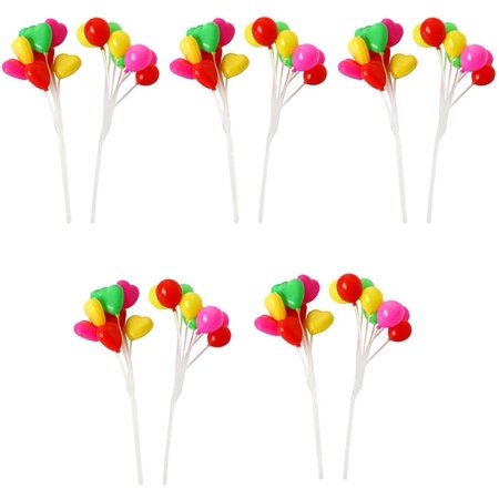 10 Bunches Multi Color Balloon Bouquet Miniature Balloons Rainbow ...