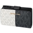 Michael Kors Women's Jet Set Travel Medium Bifold Snap Wallet, Logo ...