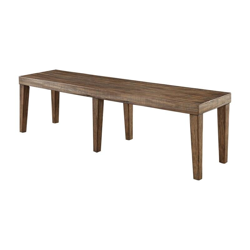 Furniture of America Lippin Industrial Solid Wood Small Bench in Rustic ...