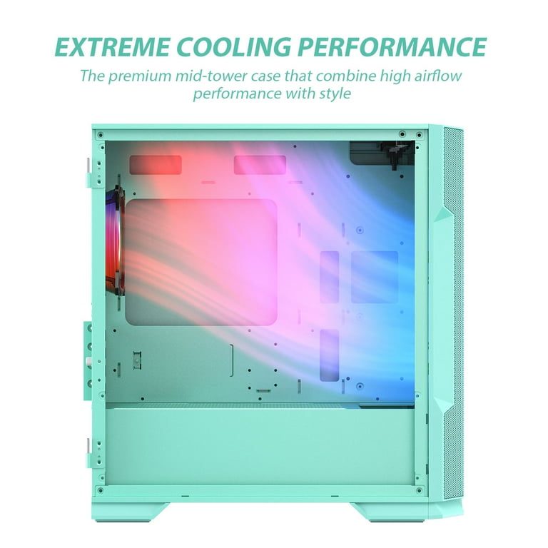 Green Gaming Computer Case