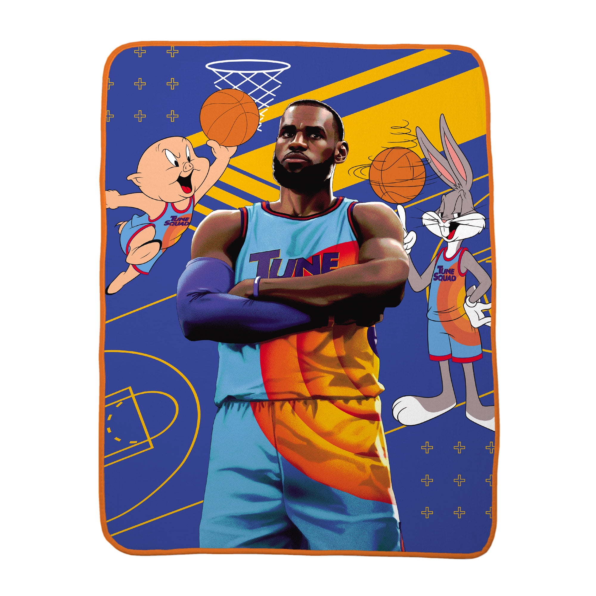 Space Jam Blue, Brown Coral Fleece Throw, 46" x 60" - Walmart.com