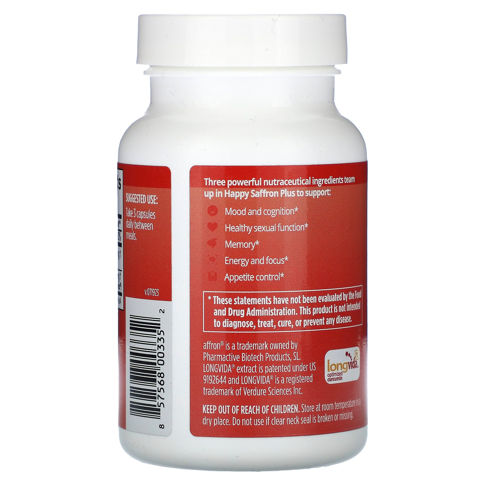 BrainMD Happy Saffron Plus, Mood and Memory Supplement, 90 Vegan ...