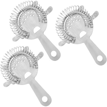 Efficient Straining Cocktail Strainer, Double Pronged Rim, Stainless ...