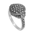 MARC Sterling Silver Marcasite Oval Ring - Walmart.com