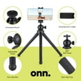 Onn+ Adjustable Mini Tripod Stand for Compact Cameras Smartphones GoPro ...