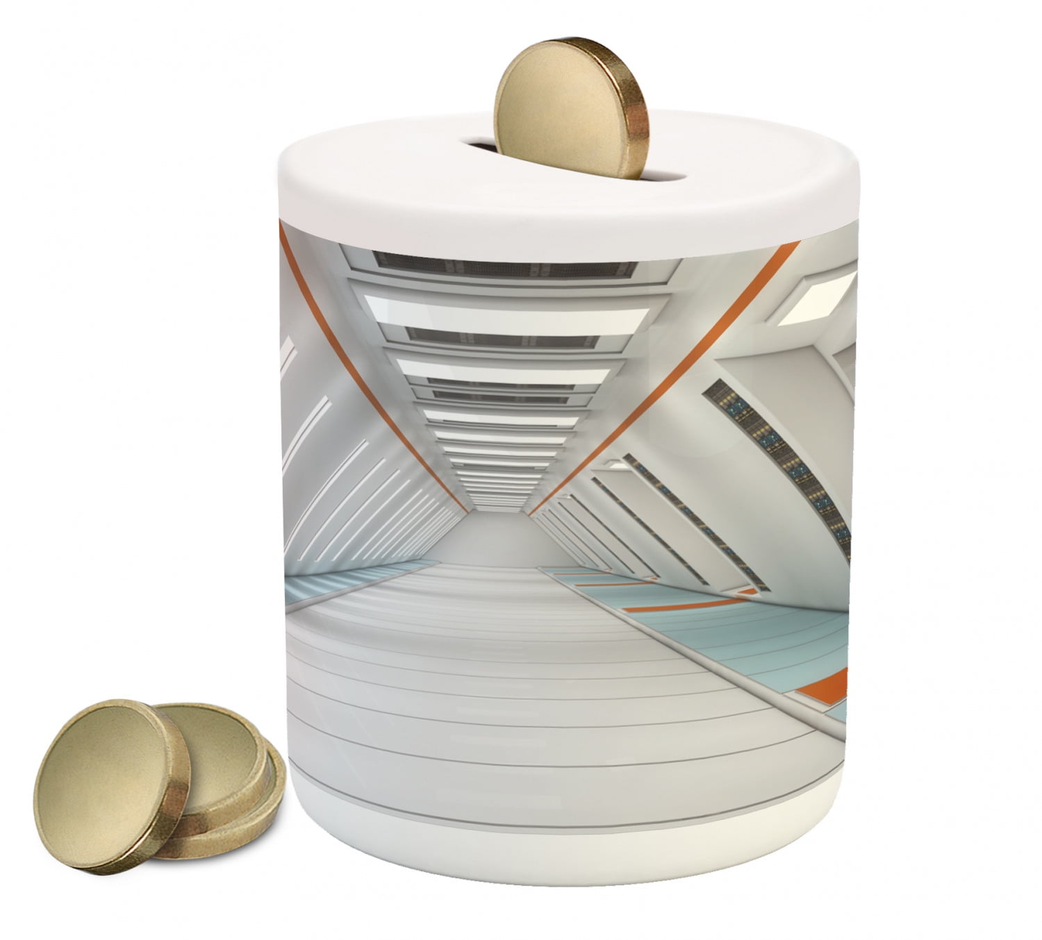 Outer Space Piggy Bank, Architecture of Spacecraft Rocket Travel ...