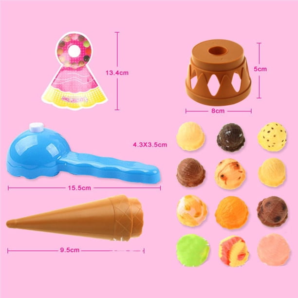 Ice Cream Stacked Toys Stacking Ice Tower Toy Set Balance Game for Kids ...