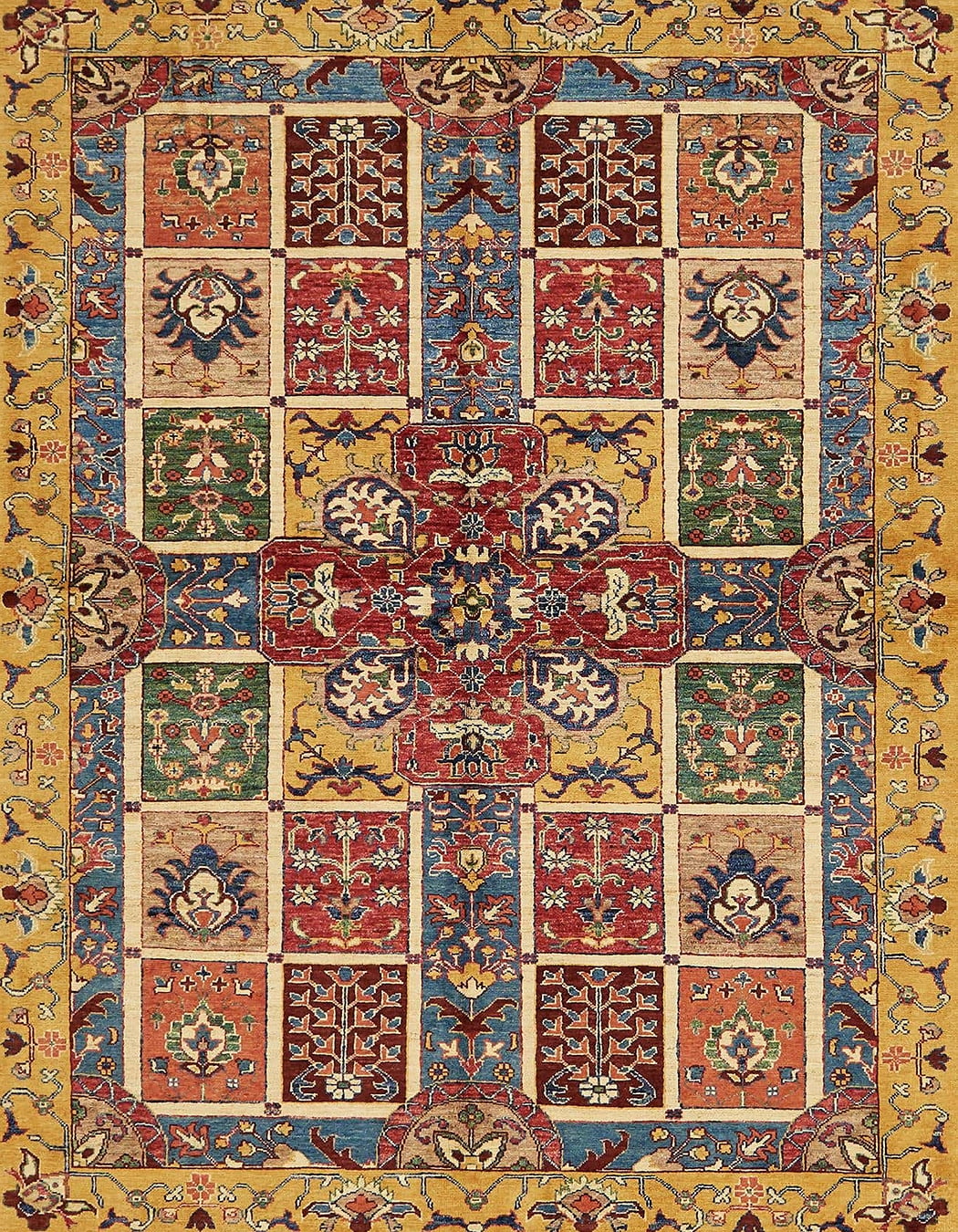 Ahgly Company Indoor Rectangle Abstract Metallic Gold Abstract Area ...