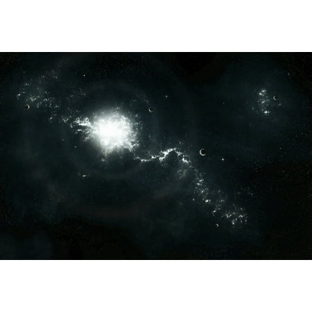 Artist's concept of a recently discovered nebula with visible habitable ...