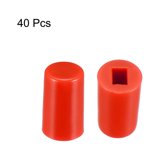 40 Pcs Plastic 6x10mm Latching Pushbutton Tactile Switch Caps Cover ...