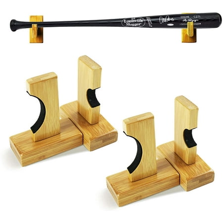 Baseball Bat Wall Mount for Horizontal Display, Handmade Solid Bamboo ...