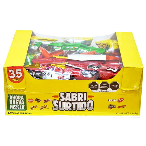 Papas Sabritas Sabrisurtido Con 35pzas. Caja completa Sabritas ...