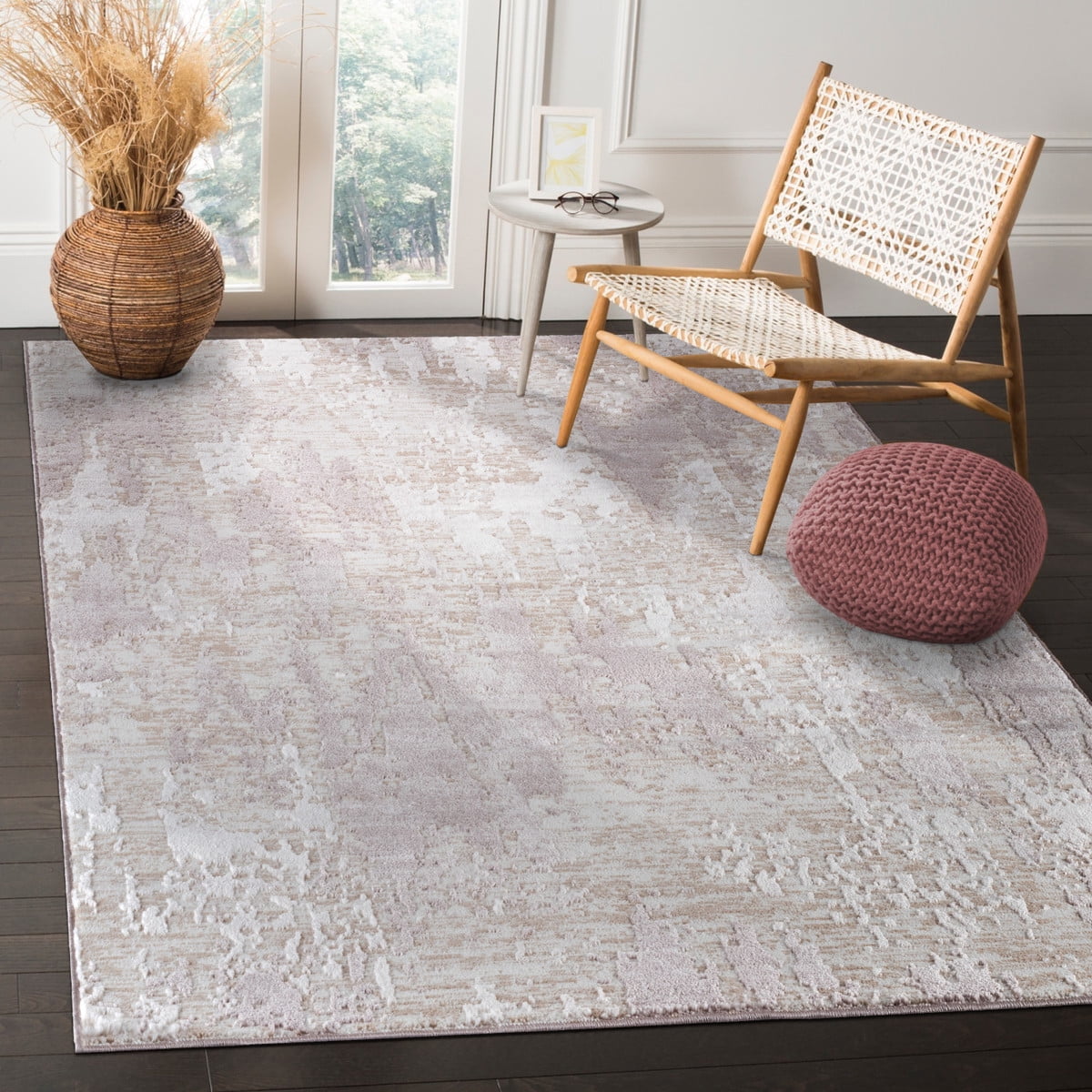 Sofihas Modern Farmhouse Area Rugs, Beige/Brown, 5'x7' Living Room Rug ...