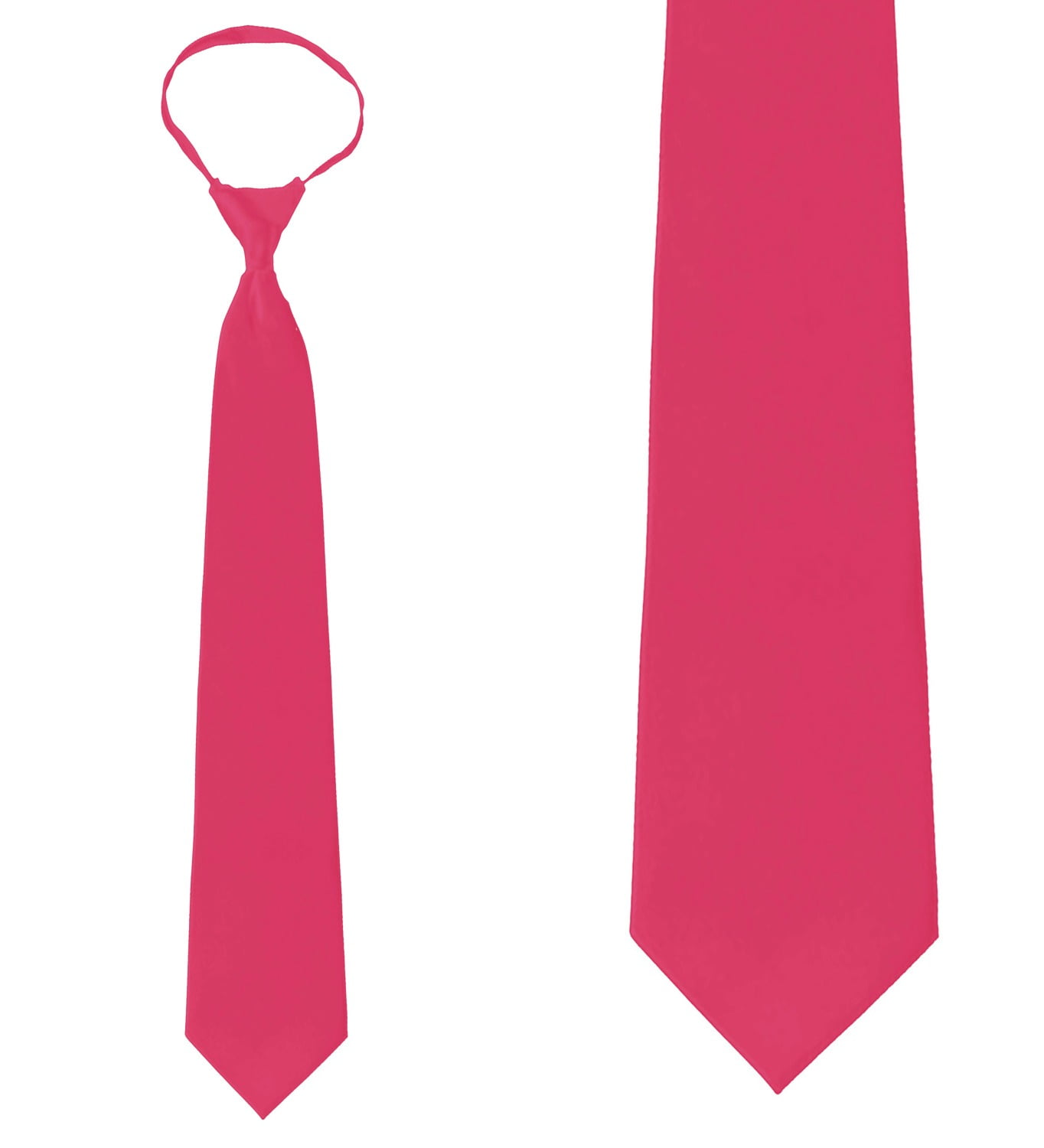Solid Fuchsia Zipper Tie Mens Pre-Tied Necktie… - Walmart.com