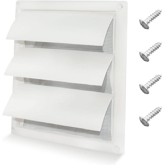 6" Louvered Vent Cover for External Wall Vent Cover Dryer Vent Cover ...