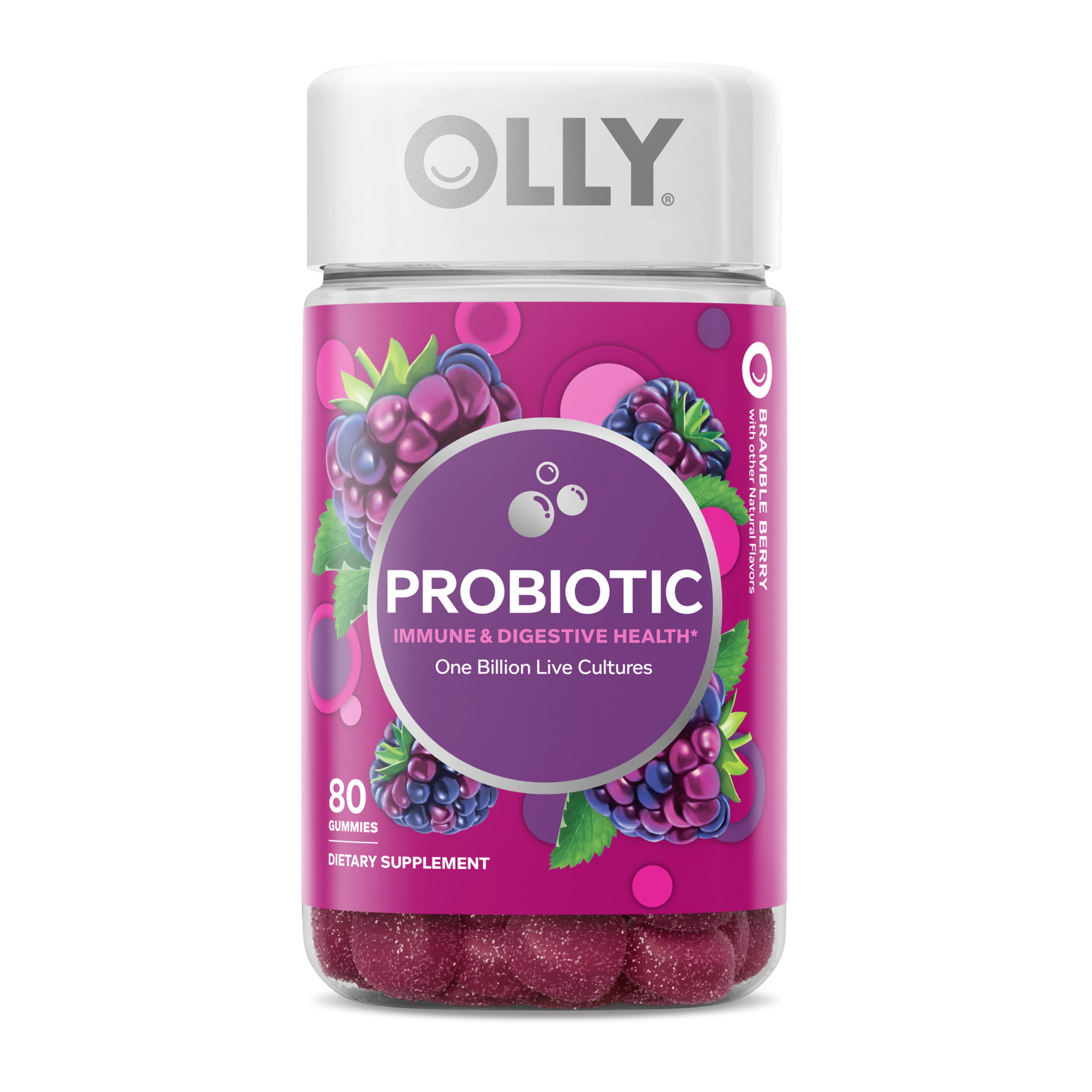OLLY Probiotic Gummy, 1 Billion CFUs, Chewable Probiotic Supplement ...