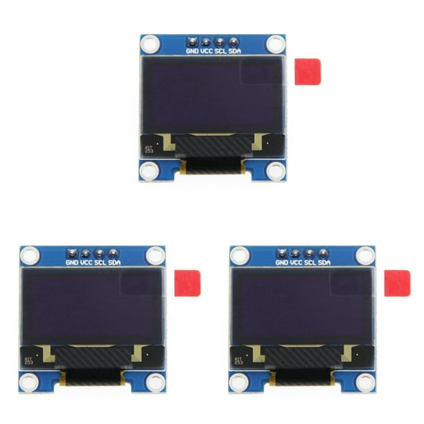 3X 0.96 Pulgadas IIC I2C Serial GND 128X64 OLED LCD Módulo de Pantalla ...