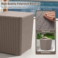 11.5 Gallon Water-proof Deck Box, Outdoor Patio Storage Box w/Removable ...