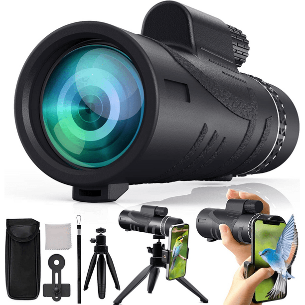 80X100 Monocular Telescope, High Power Monoculars for Adults, BAK-4 ...