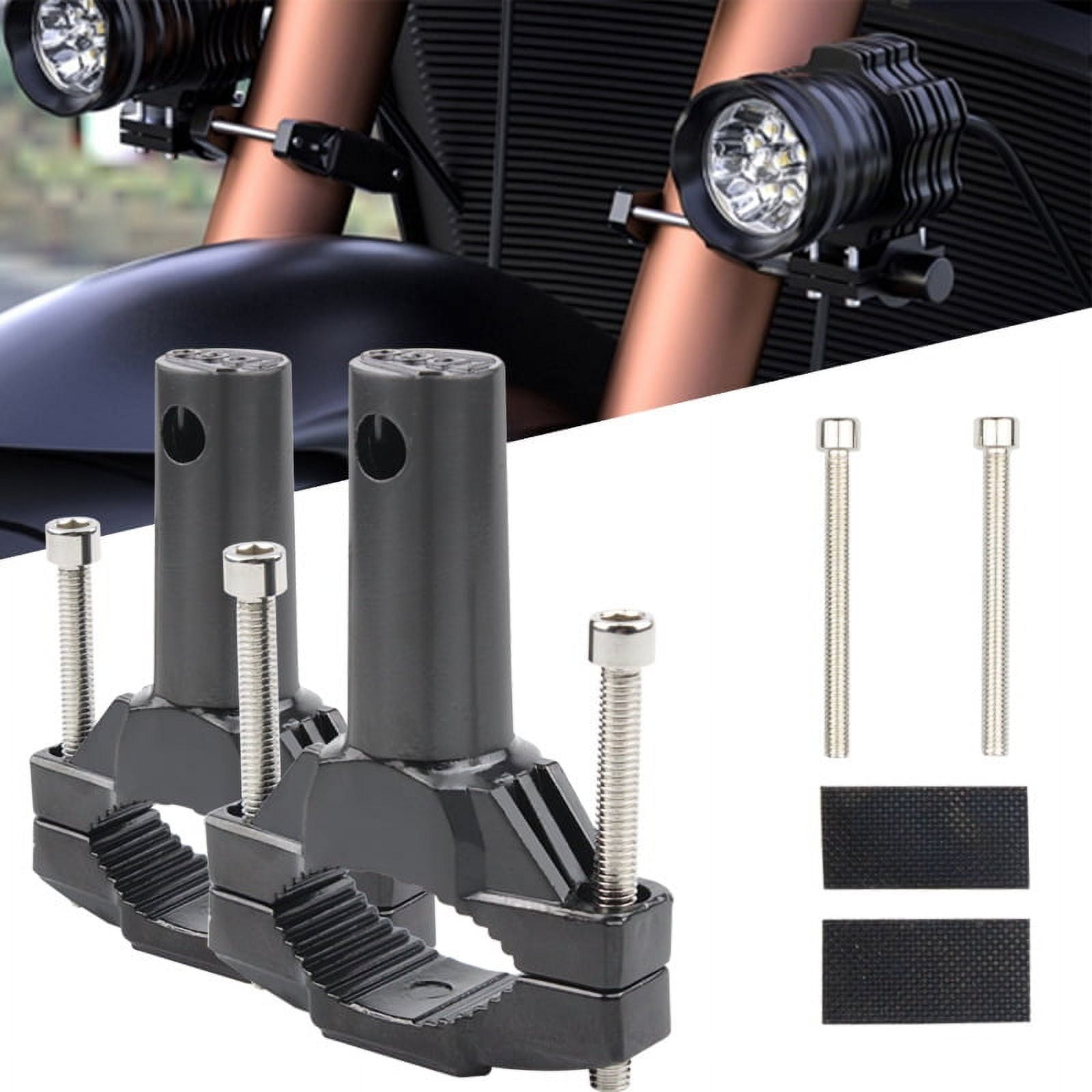 2 Pieces Motorcycle Headlight Bracket Offroad Light Mounting Clamps ...