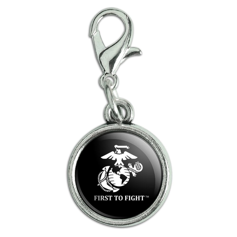 Marine Corps USMC First to Fight Black White Logo Officially Licensed ...