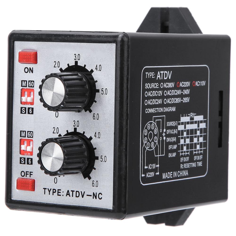 OTVIAP On Off Twin Timer Relay Knob Control Time Switch 6S 60M AC 220V OTVIAP On Off Twin Timer Relay Knob Control Time Switch 6S 60M AC 220V