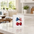 Honmine Patriotic Decorations Wooden Box Block Sign, 4th of July and ...