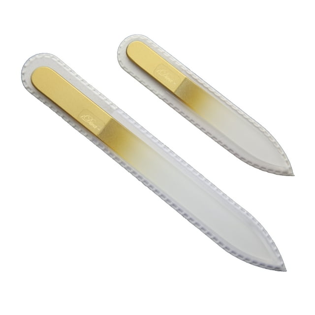 2 Piece Genuine Czech Etched Gold Manicure File Set by iDiva - Walmart.com