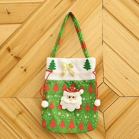 Lovely Santa Claus Snowman Christmas Gift Pouch Candy Cloth Tote Bag ...
