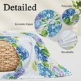 Blue Hydrangea Floral Throw Pillow Covers, Spring Butterfly Watercolor ...