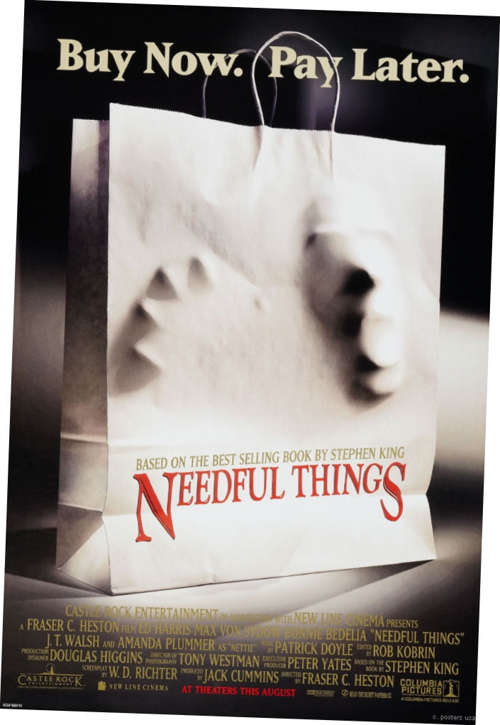 Needful Things poster Metal Sign 8inx 12in Metal Art Print 8x12 Square ...