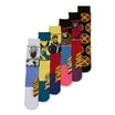 Hasbro Gaming Men’s Crew Socks, 6-Pack, Lightweight, Flat Knit, Allover ...