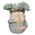 kowaku Funny Head Planter Plant Pot Ornament Figurine Cute Statue Resin ...