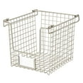 iDesign Classico Stackable Basket 8" x 10" x 7.75", Matte Satin ...
