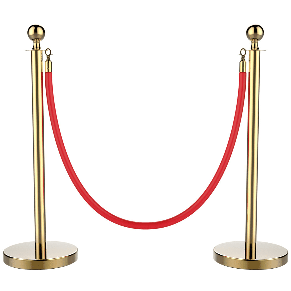 Yaheetech 2pc Ball Top Stainless Steel Retractable Stanchion Posts ...