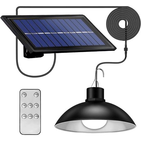 Solar Pendant Light, 30W IP65 Waterproof Solar Hanging Light, Outdoor ...