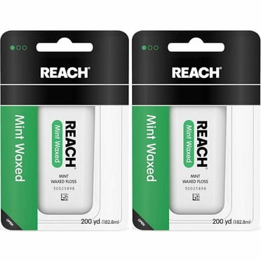 REACH Mint Waxed Dental Floss, 55 Yard - Interdental Tooth Care ...